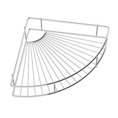 2-Pack 9" Rustproof Stainless Steel Corner Shower Caddy, Adhesive Bathroom Wall Mounted Storage Accessories Shower Shelf Organizer, Chrome
