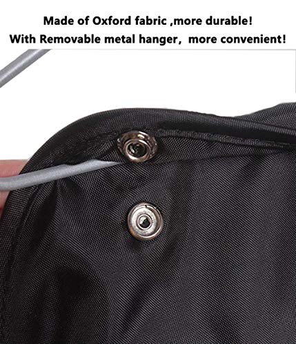 SPIKG Dual-Sided Hanging Closet Organizer for Underwear, Stocking,Bra and Sock,Mesh Pockets with Metal Hanger (42 Pockets Black)