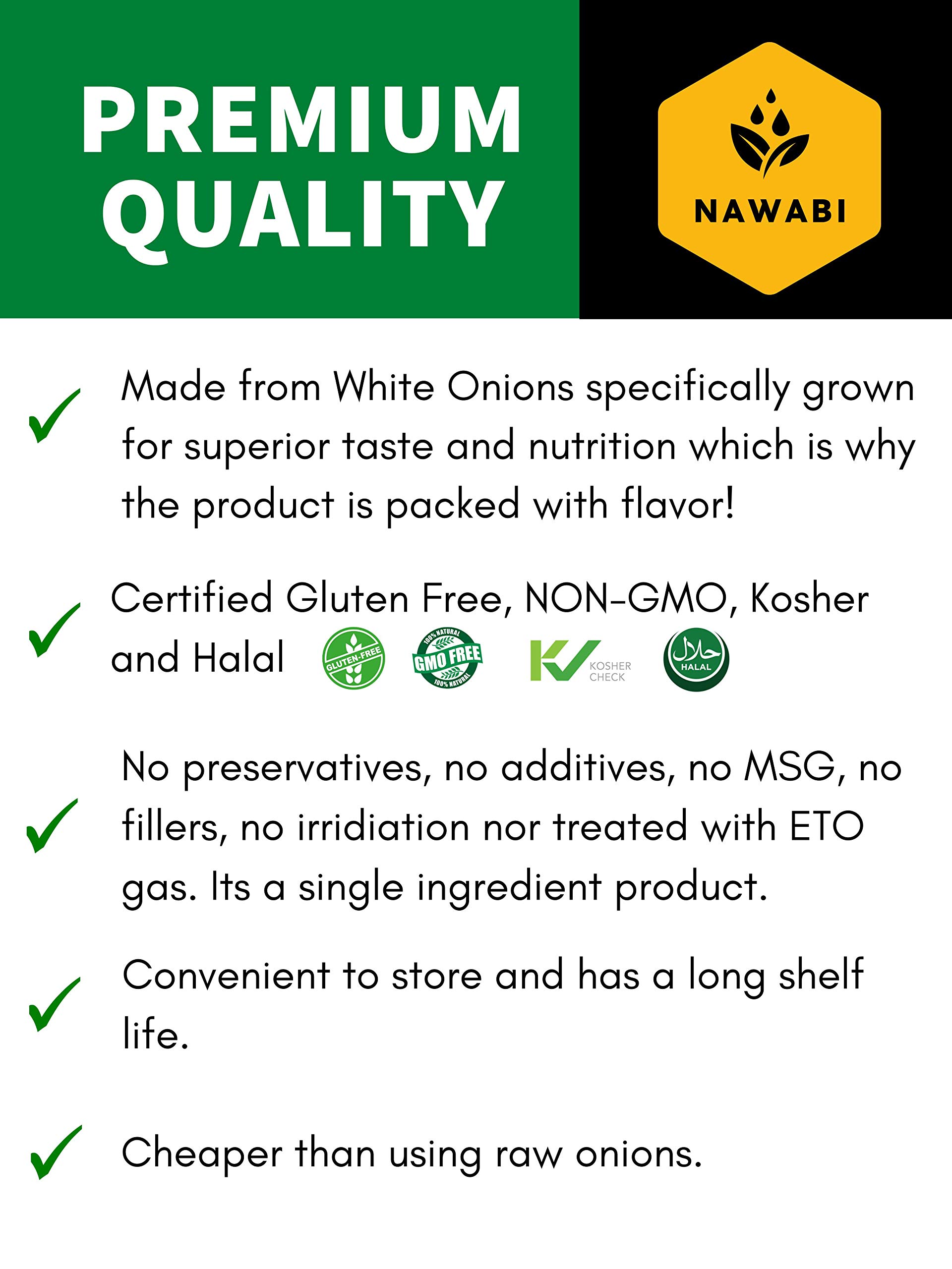 Chopped Onion : 100% Natural, No Preservatives, Real Taste, Substitute for Raw Onions, GMO Free, Gluten Free, Kosher Certified | By Nawabi