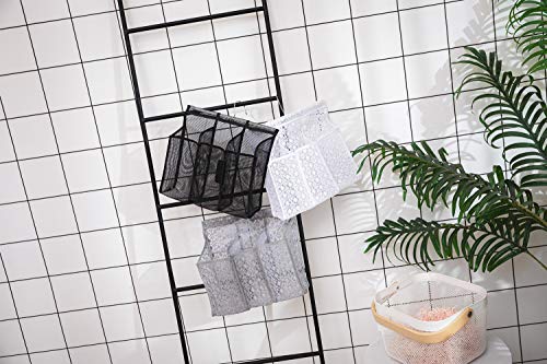 ALYER Hanging Mesh Shower Caddy,Bathroom Toiletry Organizer,Black