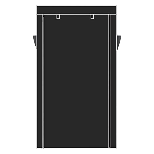 Maximize Closet Space with the 10-Tier Shoe Rack - Dustproof Cover Black - Fits up to 50 Pairs - Ideal Shoe Storage Solution for Organizing Your Closet and Wardrobe