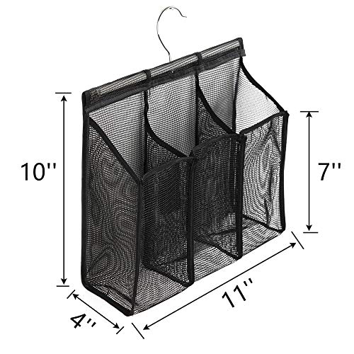 ALYER Hanging Mesh Shower Caddy,Bathroom Toiletry Organizer,Black