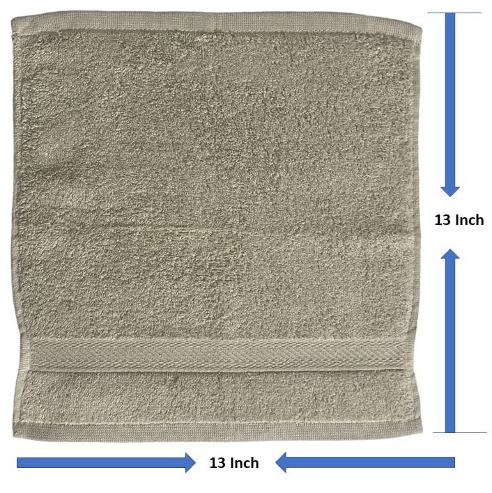 Washcloths, Set of 12 - 100% Ring Spun Cotton Wash Cloth β Thick Loop Pile Washcloth - Extra Absorbent and Soft β Lint Free Face Towel β Perfect for Bathroom Machine Washable Size 13 X 13 inch.