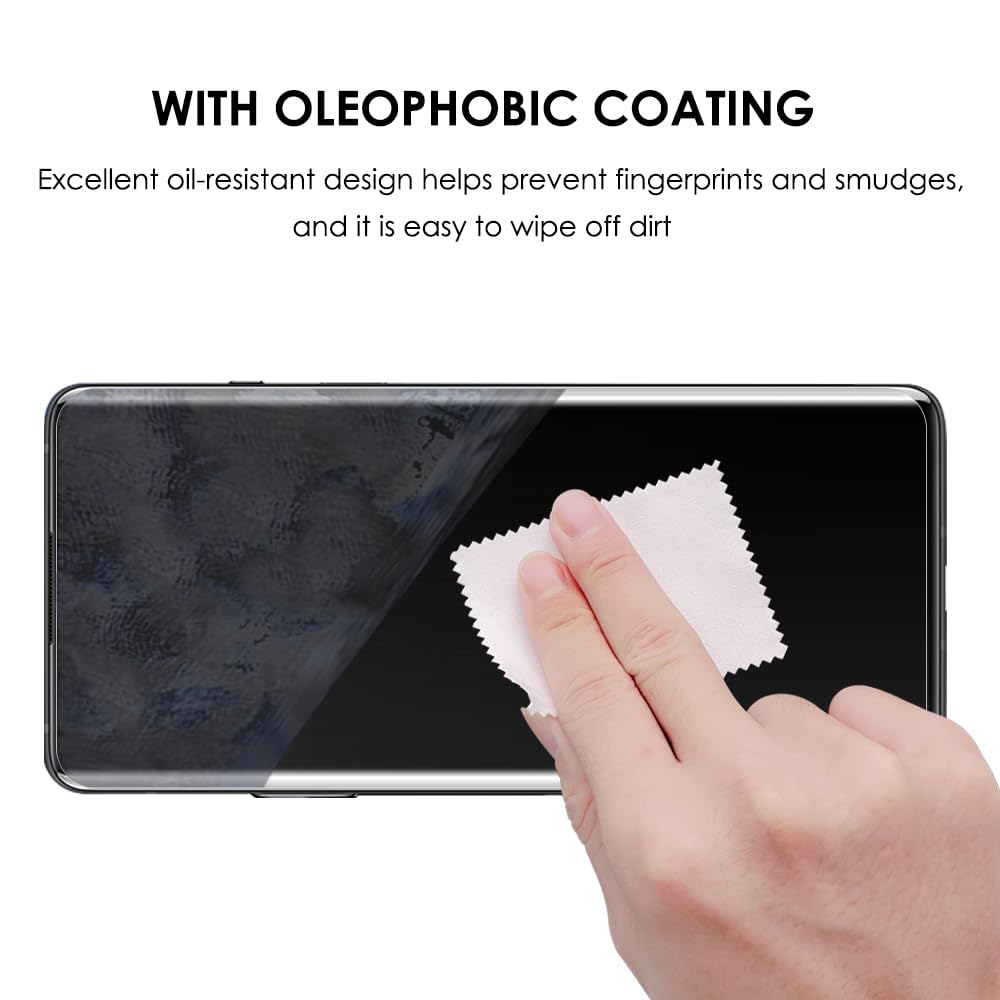 Akcoo [3 Pack OnePlus 7 / 7T Screen Protector, Tempered Glass UV Set, Full Transparency, Scratch Repair, Sensitive Touch,Fingerprint-ID Compatible