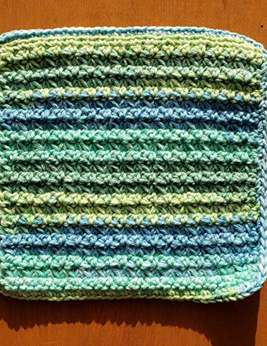 Handmade crochet washcloths, dishcloths * thick and dense *100% cotton set of 2, size 7.5 inches