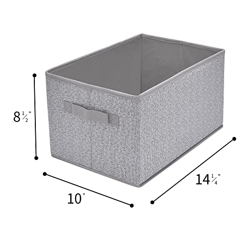 GRANNY SAYS Bundle of 3-Pack Rectangle Cloth Storage Bins & 2-Pack Closet Hanging Organizer for Bedroom