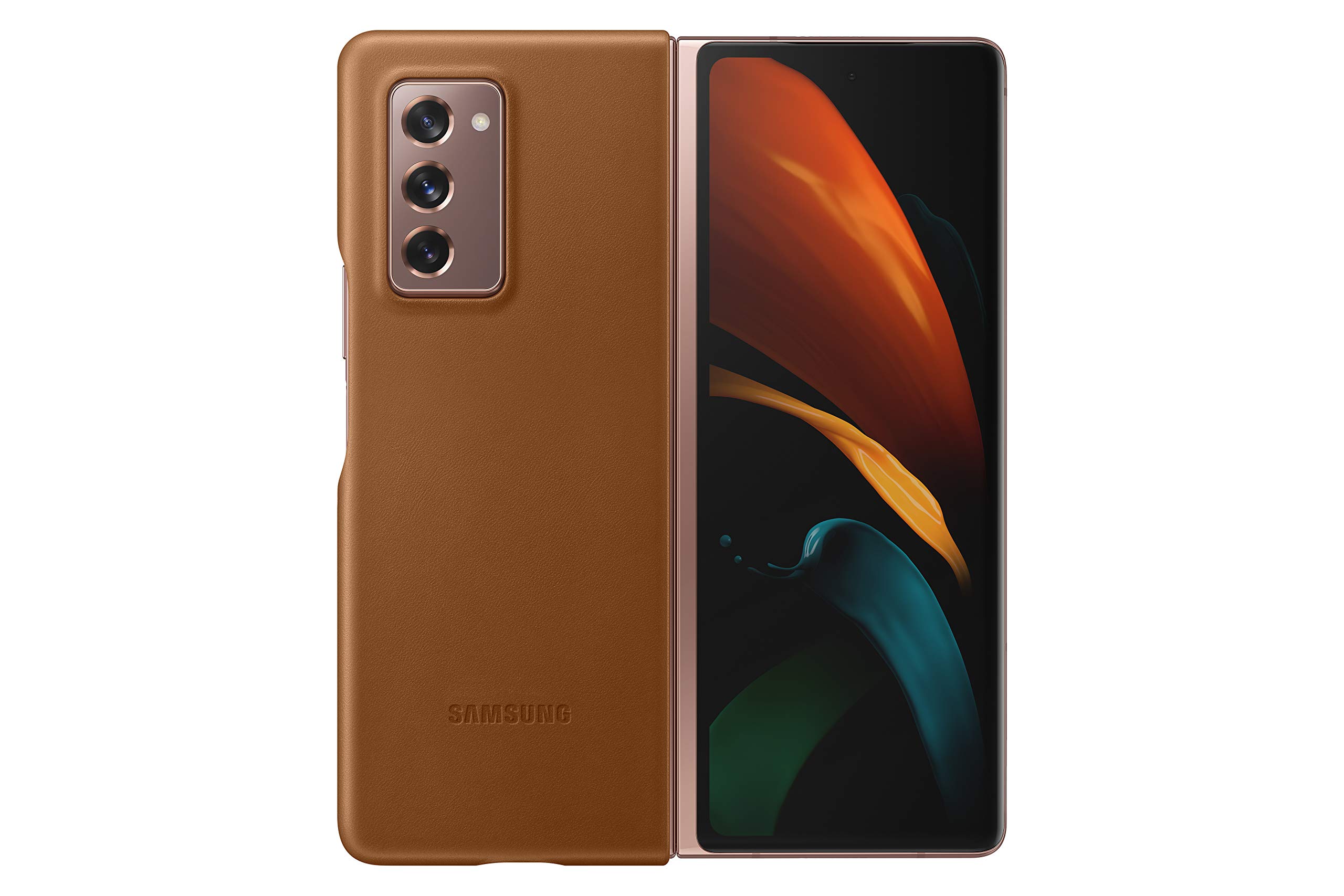 Samsung Galaxy Z Fold 2 5G Leather Case , Brown (US Version)