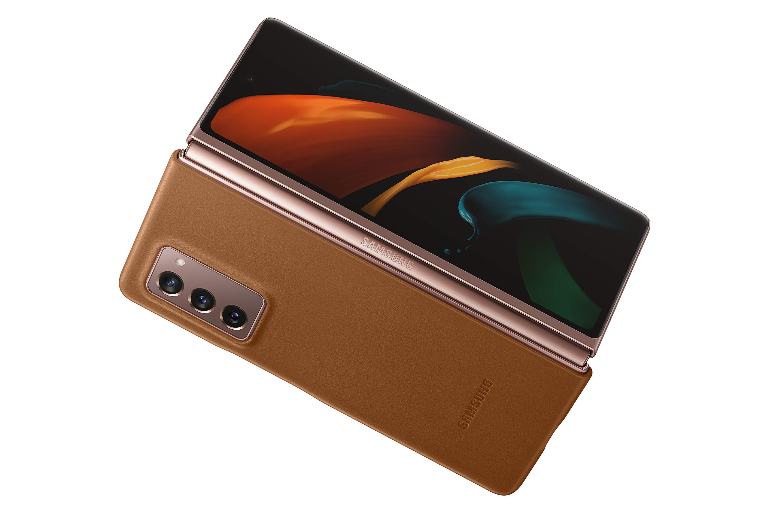 Samsung Galaxy Z Fold 2 5G Leather Case , Brown (US Version)
