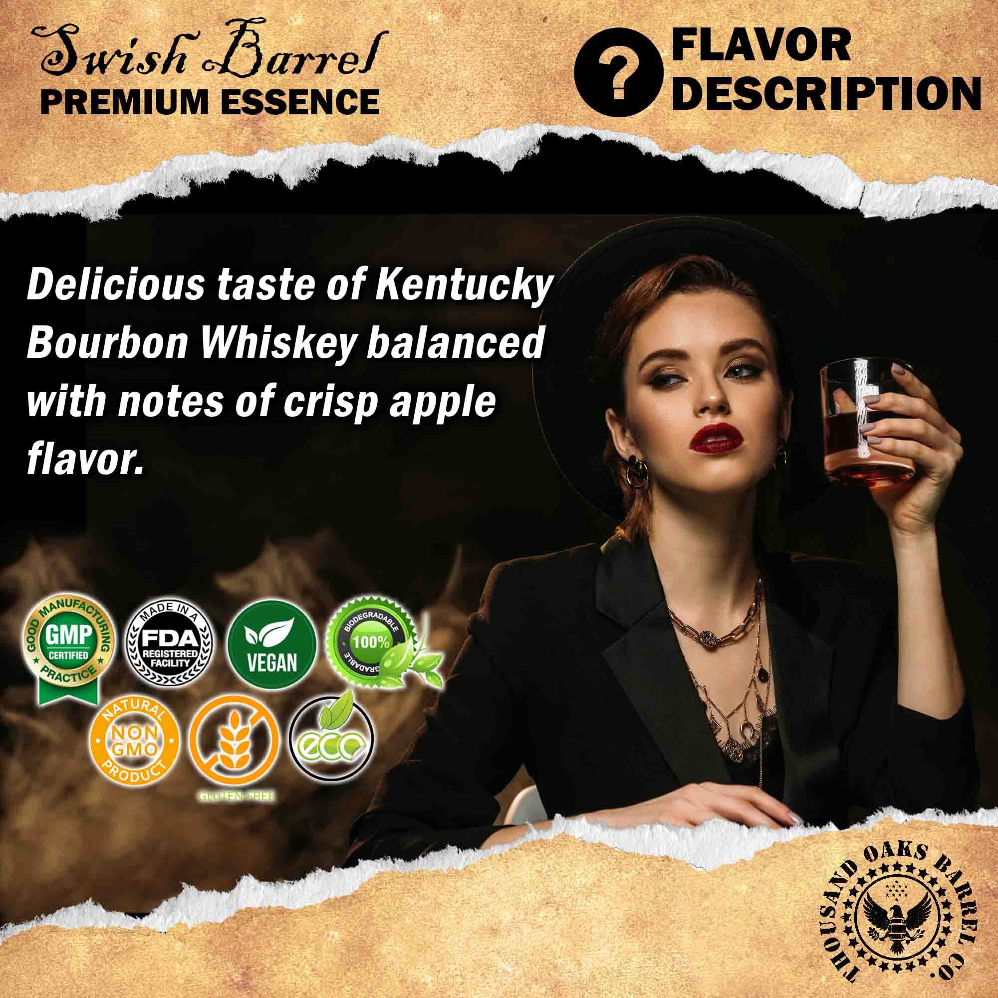 Apple Whiskey Essence | Bootleg Kit Refills | Thousand Oaks Barrel Co. | Gourmet Flavors for Whisky Sour Cocktails | Old Fashioned Mixers and Cooking | 20ml .65oz Packets
