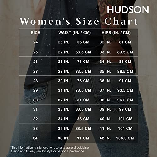 Hudson Jeans Women's Remi High Rise Straight Leg Cropped Jean, Two Hearts, 28