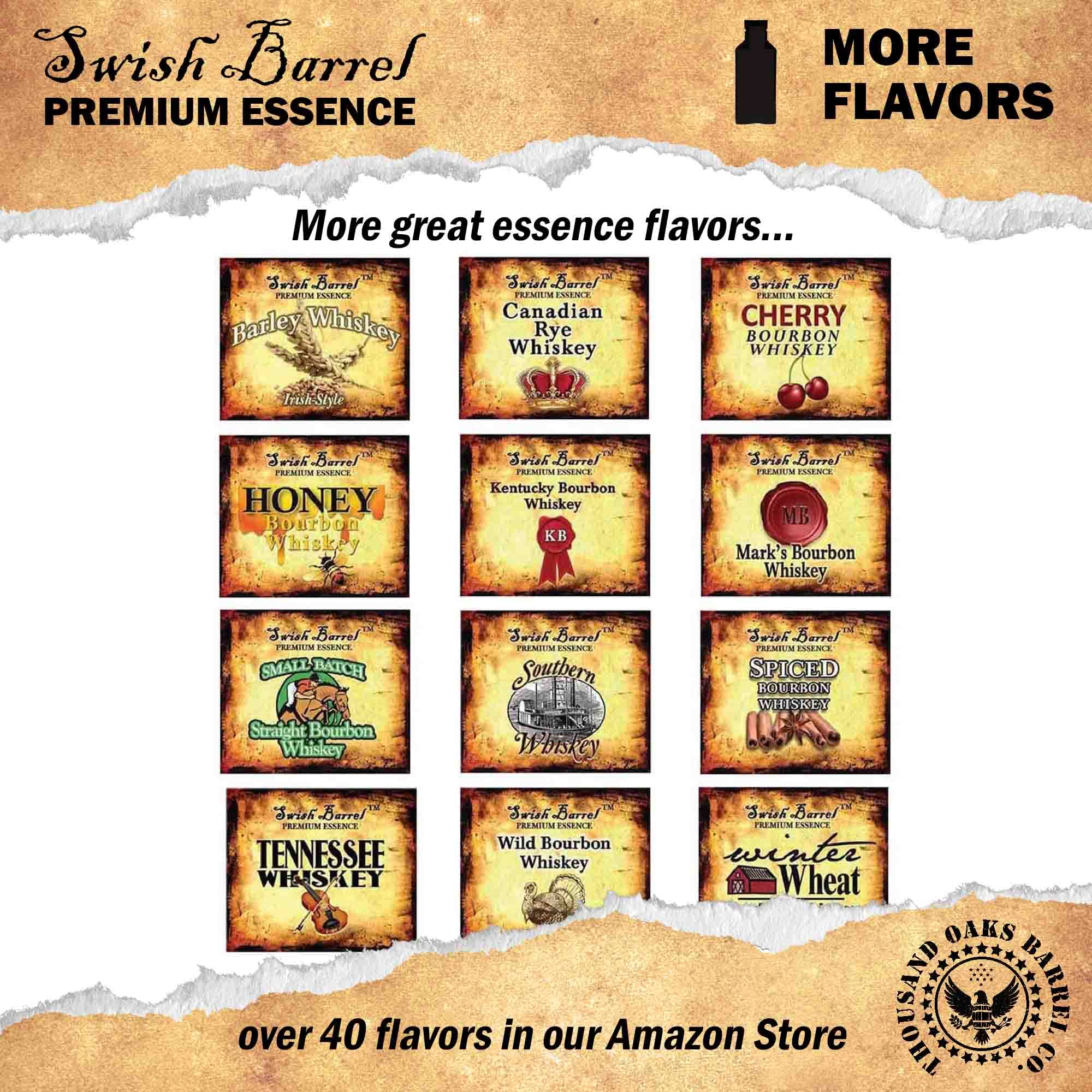 Apple Whiskey Essence | Bootleg Kit Refills | Thousand Oaks Barrel Co. | Gourmet Flavors for Whisky Sour Cocktails | Old Fashioned Mixers and Cooking | 20ml .65oz Packets
