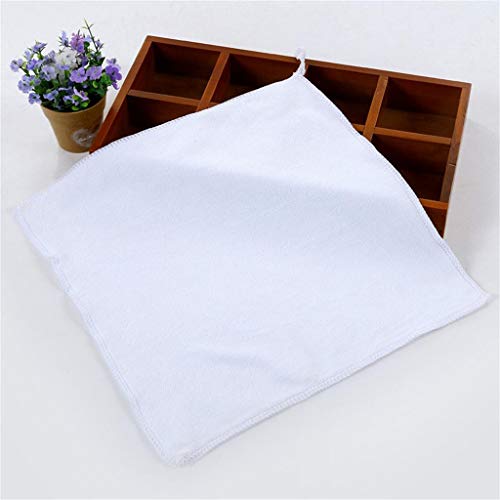 PINGPING Multifunctional 10PC Car Home White Towel Cleaning Towel Microfiber Cleaning Supplies Fast Drying Washcloth (White, One Size)