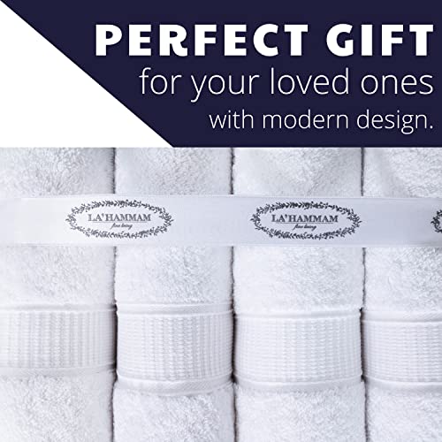 Monogrammed Towels, Luxury Turkish Genuine Cotton Personalized Towel Washcloths for Bathroom, Kitchen, Hotel, Spa, Gym & College Dorm, 2 Pack Washcloth Set for Body & Face, Baby and Adults, White