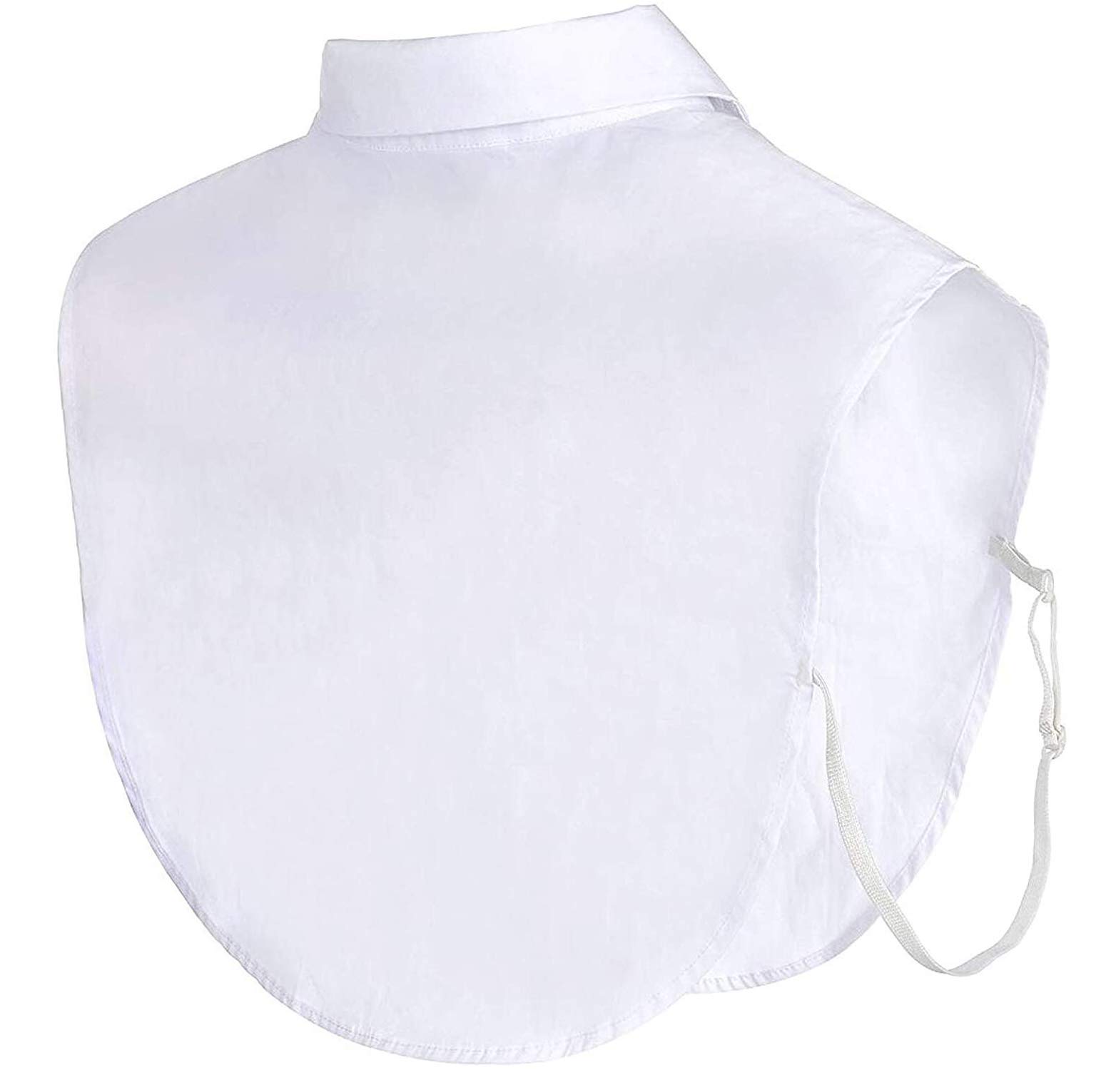 Shinywear Women's Fake Collar Detachable Collar Shirt Attachment, White Dickey False Collar, Mock Collar Half Blouse for Lady Girls Favors(2pcs White Pointed Collar)
