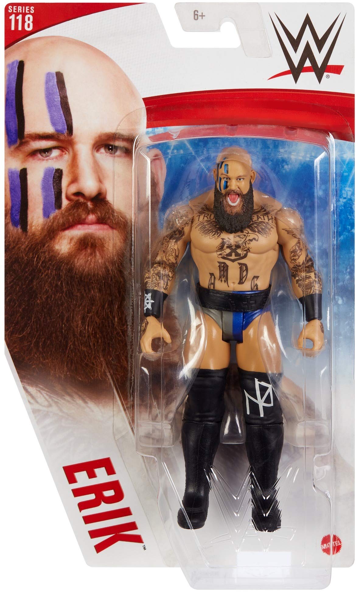 WWE Viking Raider Erik Action Figure, Posable 6-in Collectible for Ages 6 Years Old and Up