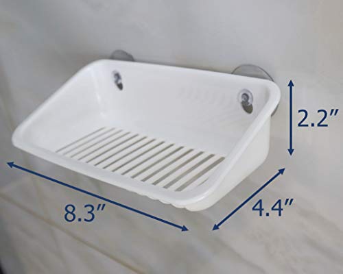 EIKS Storage Basket Organizer Shelf with Suction Cup for Bedroom Office Laundry Room