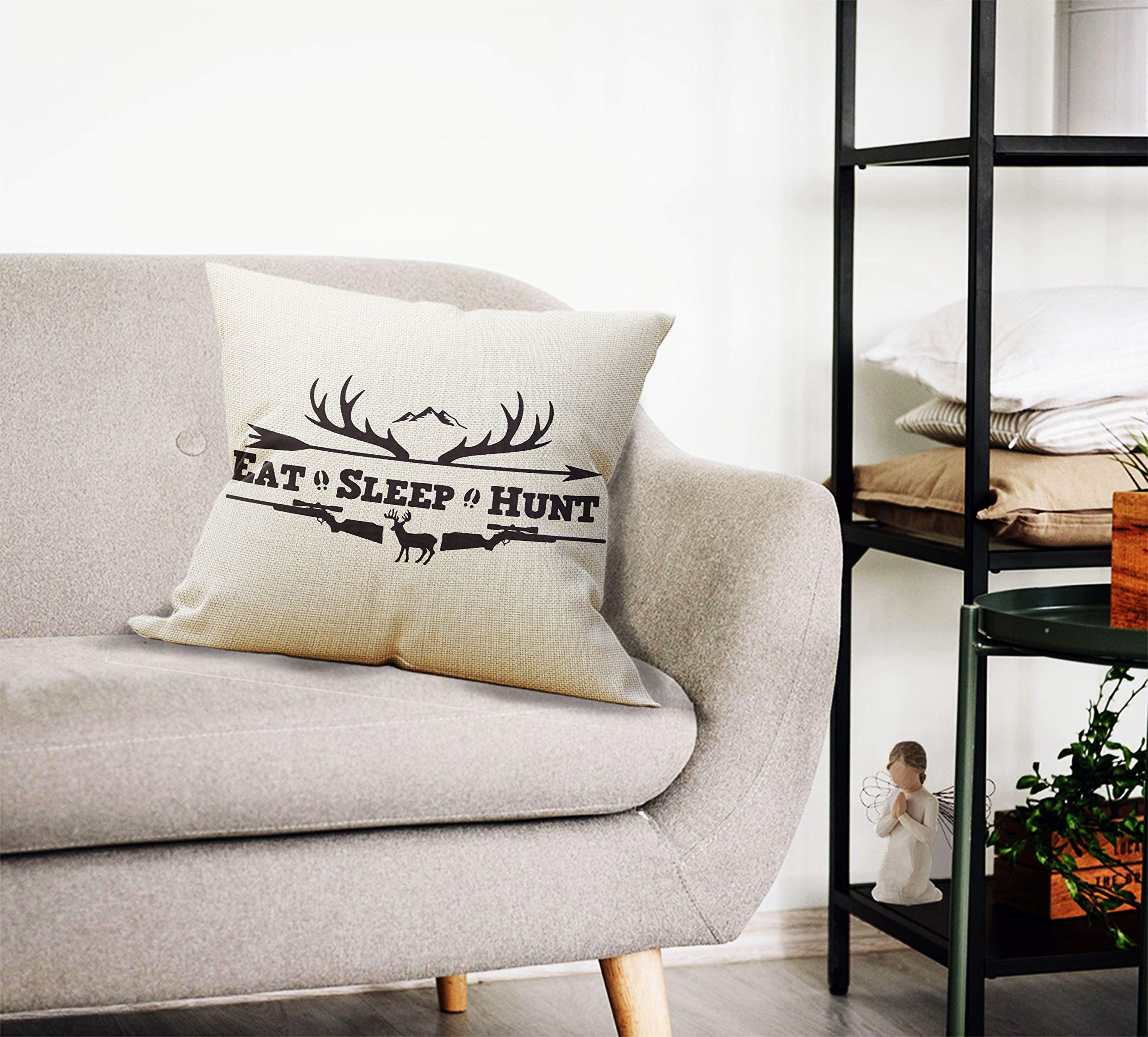 Mancheng-zi Hunting Pillow Covers 18x18, Mountain Pillow, Deer Pillow, Rustic Throw Pillows,Rustic Pillow Cover,Hunting Decor,Shunting Decor,Cabin Decor
