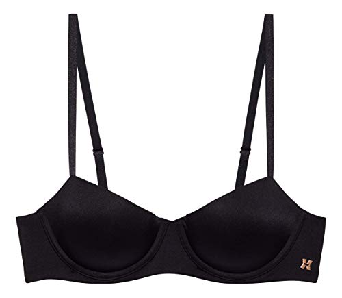 Savage X Fenty, Women's, Missy Savage Not Sorry Microfiber Low-Cut Balconette Bra, Caviar, 36C