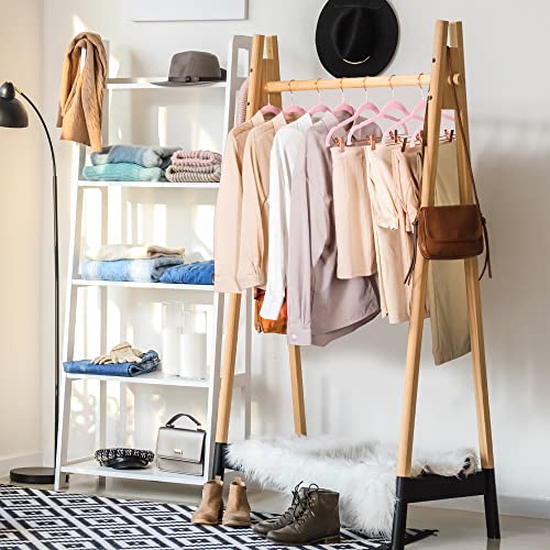 HOUSE DAY Velvet Skirt Hangers 24 Pack and Velvet Hangers 50 Pack, Non Slip Hangers Set