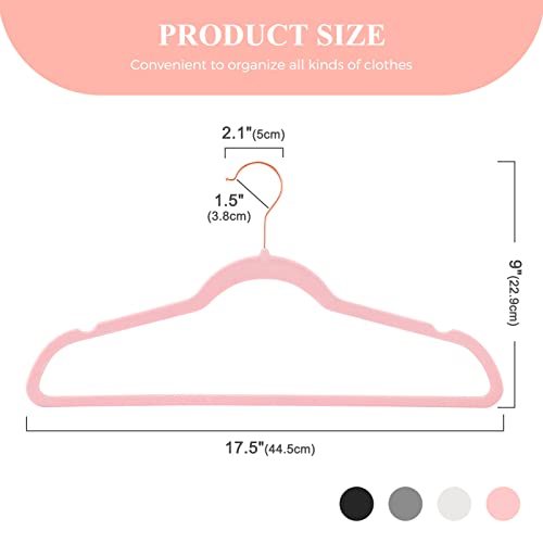 HOUSE DAY Velvet Skirt Hangers 24 Pack and Velvet Hangers 50 Pack, Non Slip Hangers Set