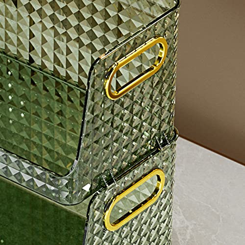 Makeup Organizer 2 pack,12.6-Inches long,6-inches Tall,Stackable Bathroom Organizer,Skin Care Organizer,Waterproof and Dustproof Makeup Holder,Ideal for Vanity,Bathroom and KitchenâŚ