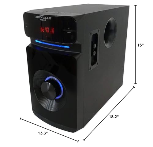 Rockville HTS45 800w 5.1 Channel Bluetooth Home Theater Audio System+Subwoofer
