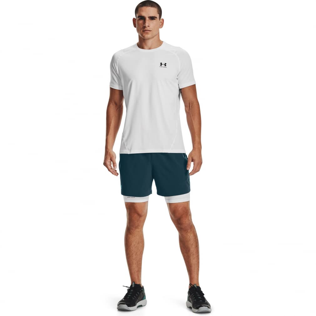 Under Armour Men's Armour HeatGear Compression Shorts , Midnight Navy (410)/White, XX-Large