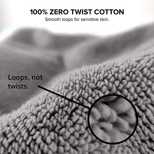 Wove Extra Soft Hand Towel for Sensitive Skin, Grey