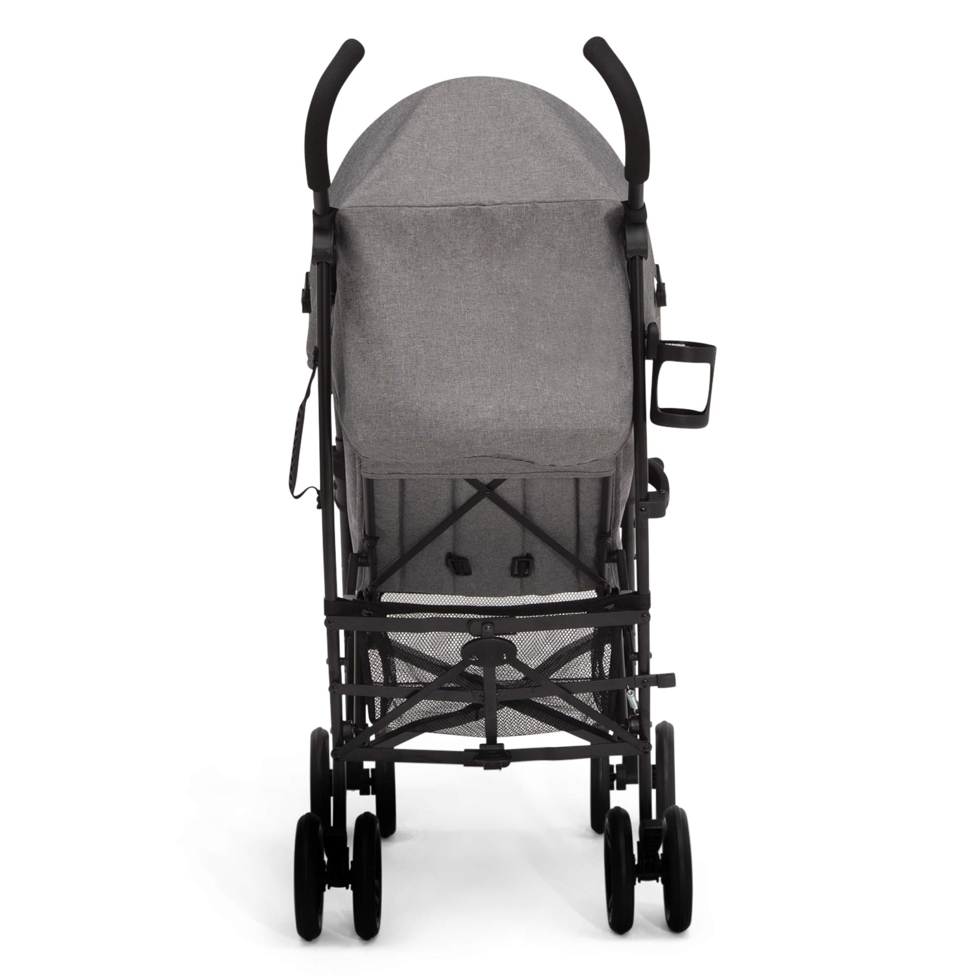 Jeep PowerGlyde Plus Stroller by Delta Children Lightweight Travel Stroller with Smoothest Ride, Aluminum Frame, 4-Position Recline, Extra Large Storage Basket, Grey