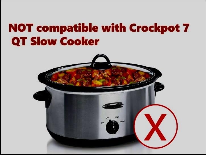 7QT Slow Cooker Ceramic Pot Compatible with 7 QT Hamiton Beach Slower Cooker Model :33474G Black Decker Slower Cooker SC4007D, MID,HB7P01D
