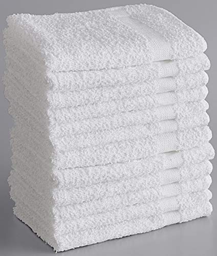 12 Pack Popcorn Texture Terry Wash Cloths Rags Orchid Blue White Gray Green Grey Multi Color (White)