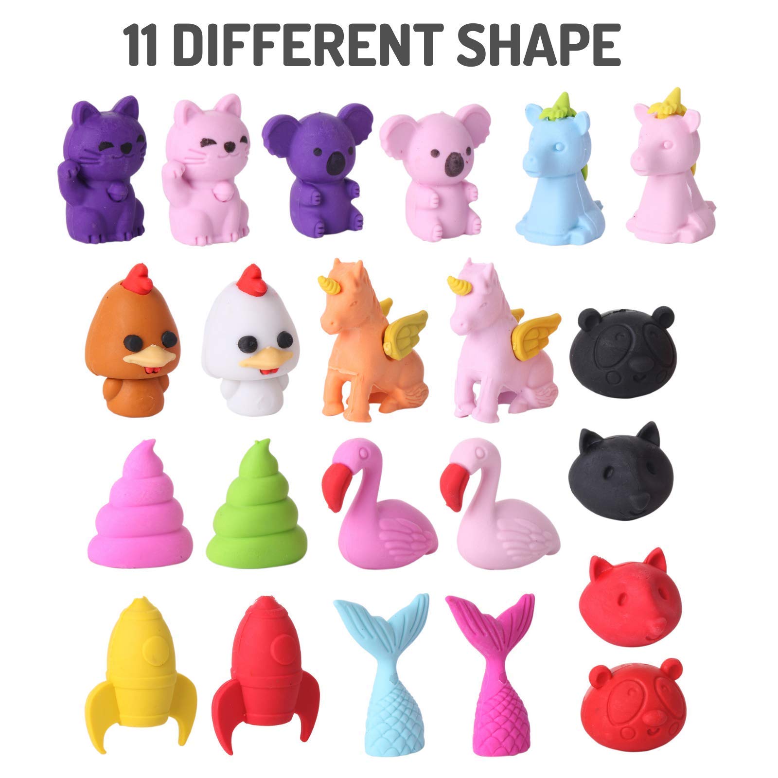Mr. Pen- Animal Topper Erasers, 22 Pack, 8 Pack Take Apart Animal Erasers, Pencil Toppers, Pencil Erasers Toppers for Kids, Eraser Tops, Cap Erasers for Pencils, Fun Erasers Kids, Easter Egg Fillers