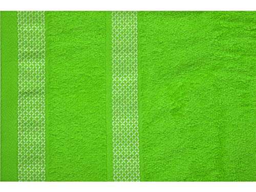 CASA COPENHAGEN Solitaire Towel Designed in Denmark 600 GSM 2 Bath Towels 2 Hand Towels 2 Washcloths, Super Soft Egyptian Cotton 6 Pices Towels Set for Bathroom, Kitchen & Shower - Lime Green