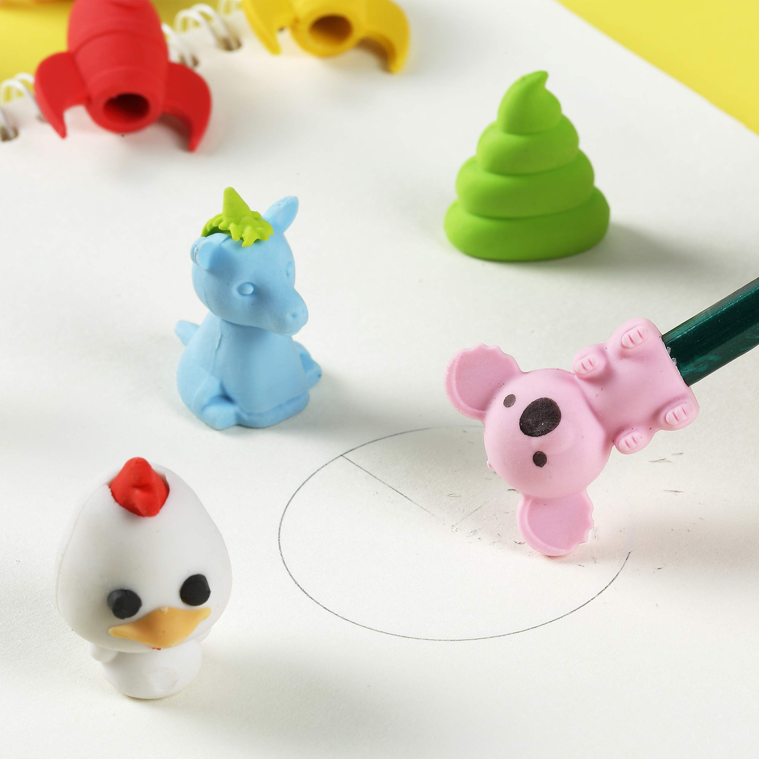 Mr. Pen- Animal Topper Erasers, 22 Pack, 8 Pack Take Apart Animal Erasers, Pencil Toppers, Pencil Erasers Toppers for Kids, Eraser Tops, Cap Erasers for Pencils, Fun Erasers Kids, Easter Egg Fillers