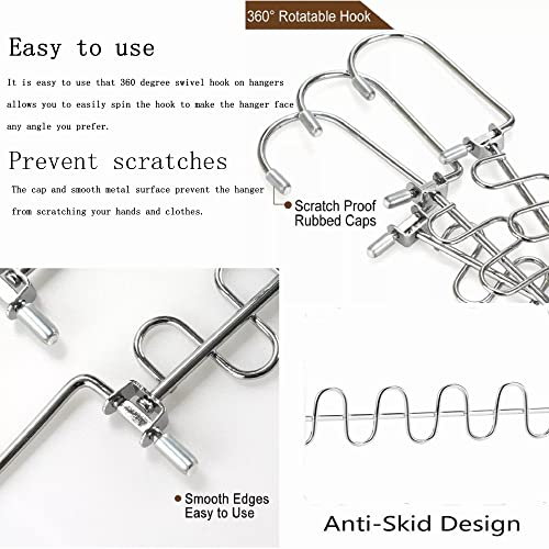 YITONGDA 12 Pack Space Saving Magic Hangers, Metal Clothes Hangers Closet Hangers Organizer