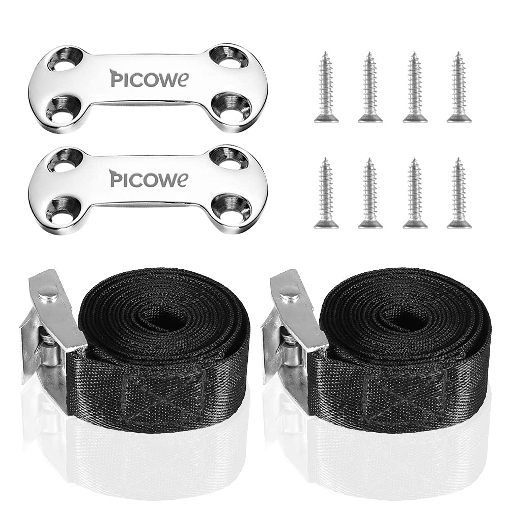 Picowe Cooler Tie Down Kit, Cooler Tie Down Straps, Cam Buckle Lashing Straps for YETI Coolers for RTIC Coolers