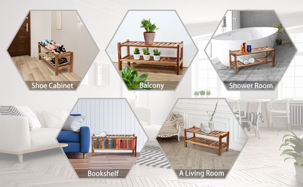 Bambu Masster Shoe Rack,100% Natural Acaia Wood Shoe Rack,Entryway Shoe Rack,Stackable,Small Shoe Rack,Shoes Rack,Shoe Stand Free Standing Shoe Racks.
