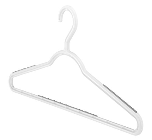 Whitmor Slim Paloma Gray-Set of 10 Sure-Grip Hangers