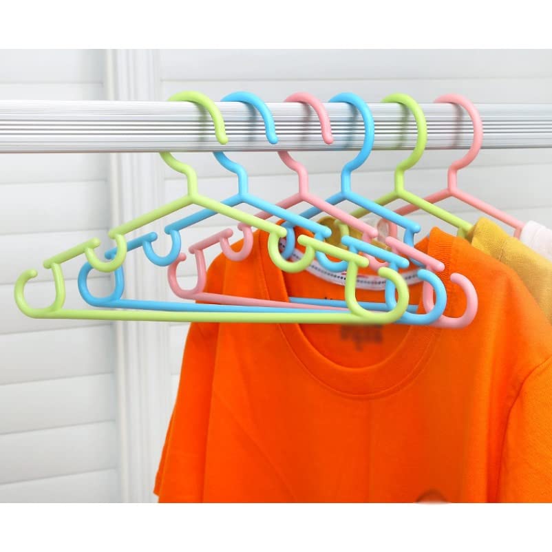 WALNUT 10Pcs Portable Children Clothes Hanger Toddler Baby Coat Plastic Hanger Hook (Color : D, Size : 27x14 cm)