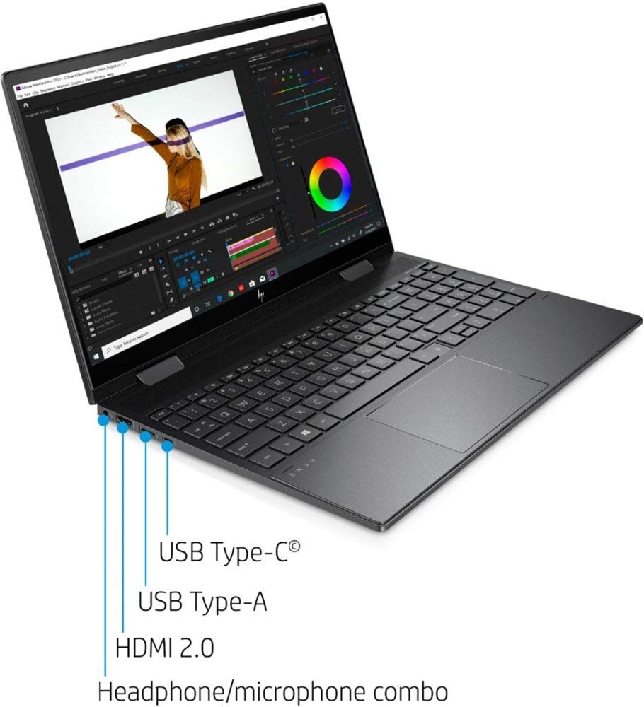 2020 HP Envy X360 2-in-1 15.6" FHD IPS Touchscreen Premium Laptop PC | AMD 4th Gen Ryzen 5 Six-Core 4500U | 16GB RAM | 1TB PCIe SSD | Backlit Keyboard | Fingerprint Reader | WiFi 6 | Windows 10