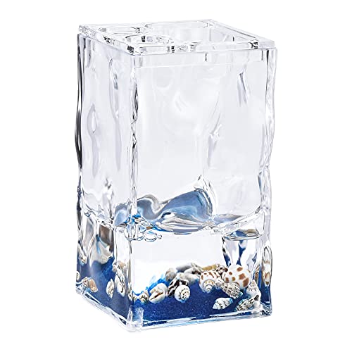 Locco Decor 4 Piece Acrylic Liquid 3D Floating Motion Bathroom Vanity Accessory Set Shell