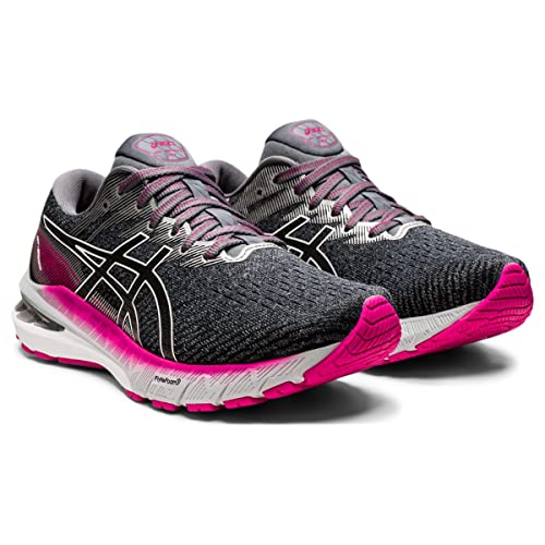 ASICS Women's GT-2000 10 Running Shoes, 9, Sheet Rock/Pink Rave
