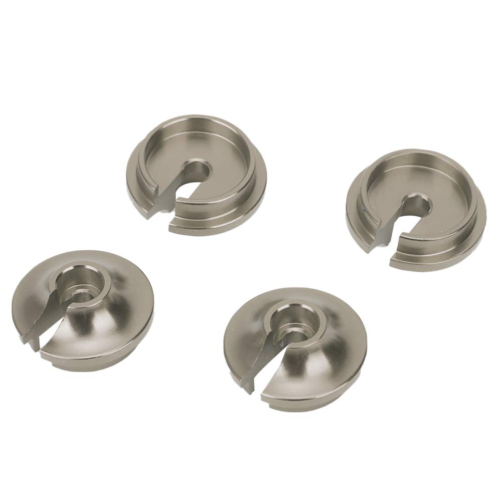 4Pcs Spring Retainers, Light Weight Aluminum Shock Retainers with Piston Heads RC Car Upgrade Accessory Fit for TRXXAS SLASH 2WD RC Car Upgrade Accessory 3768(BT color) Rpm Spring Retainers