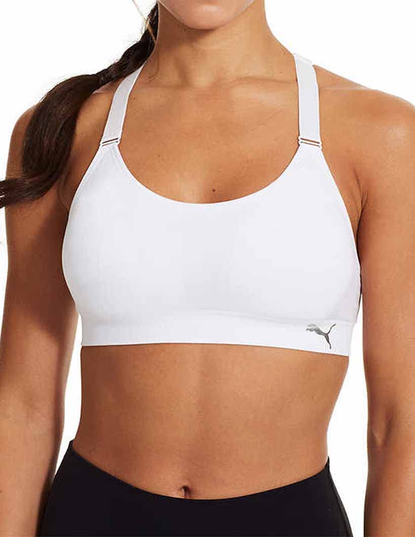 PUMA Women Sports Bra, 3-Pack (Black/White/Grey, Small)