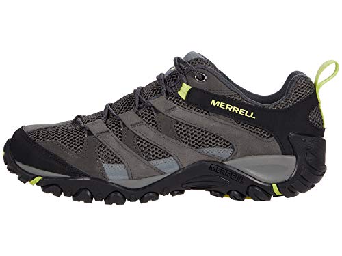 Merrell mens Alverstone Hiking Shoe, Granite/Keylime, 14 US