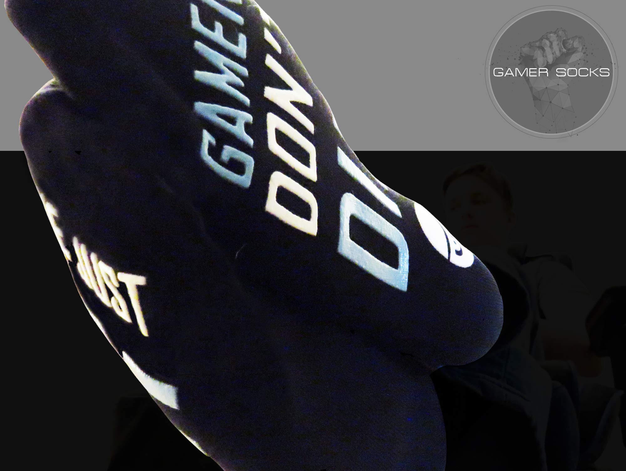 Gamer Socks, DND Gift Ideas, Best Gifts for Teenagers Boys, Presents, im Gaming Socks for Men (Blue Respawn)