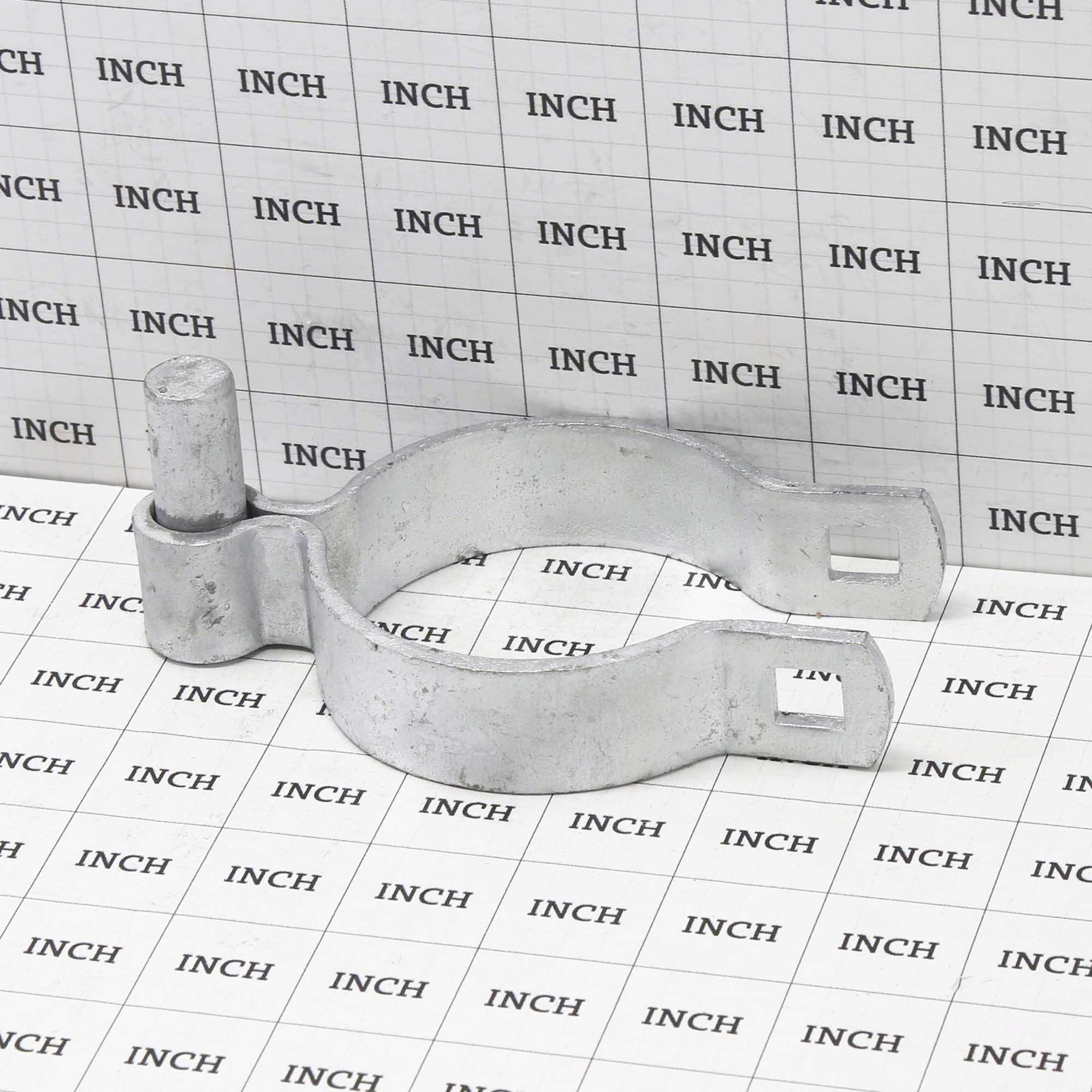 Pressed Steel Chain Link Fence Post Hinge w/Bolt 3" [2 7/8" OD] x 5/8" | Heavy Duty Hinges | (Pack of 2)