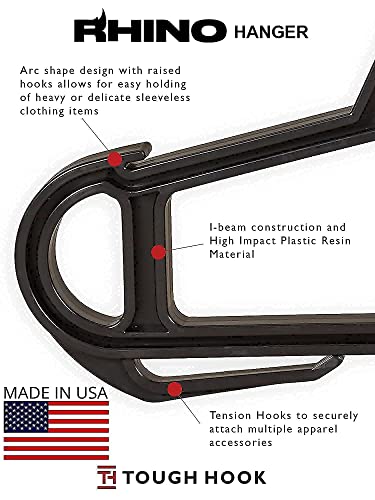 Rhino Hanger Multi Pack Set of 2 Black and Grey |USA Made
