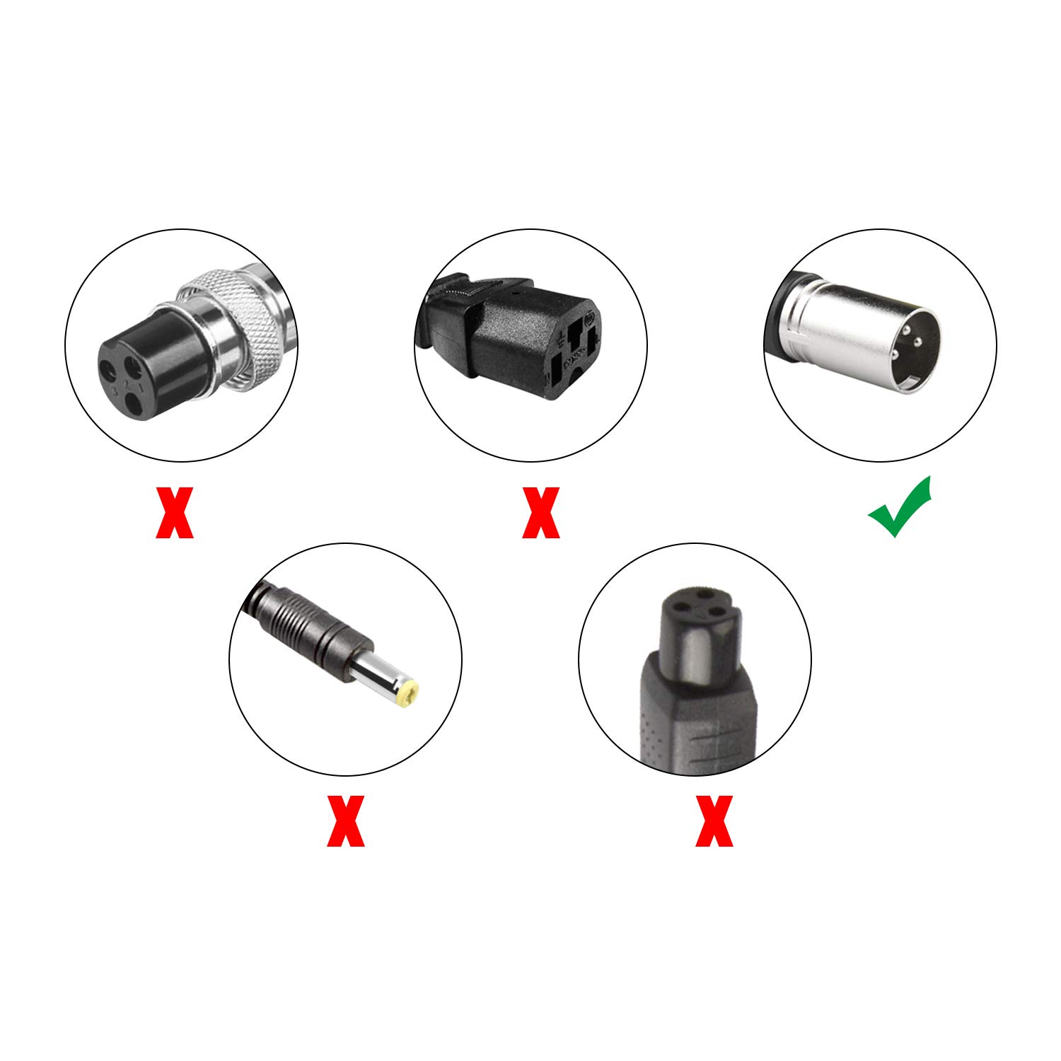 Fancy Buying 120W 3-Pin Male XLR Connector Charger for 24v 5AMP 5A Mobility Scooter Wheelchair Battery Charger Upgrade 3AMP & 4AMP