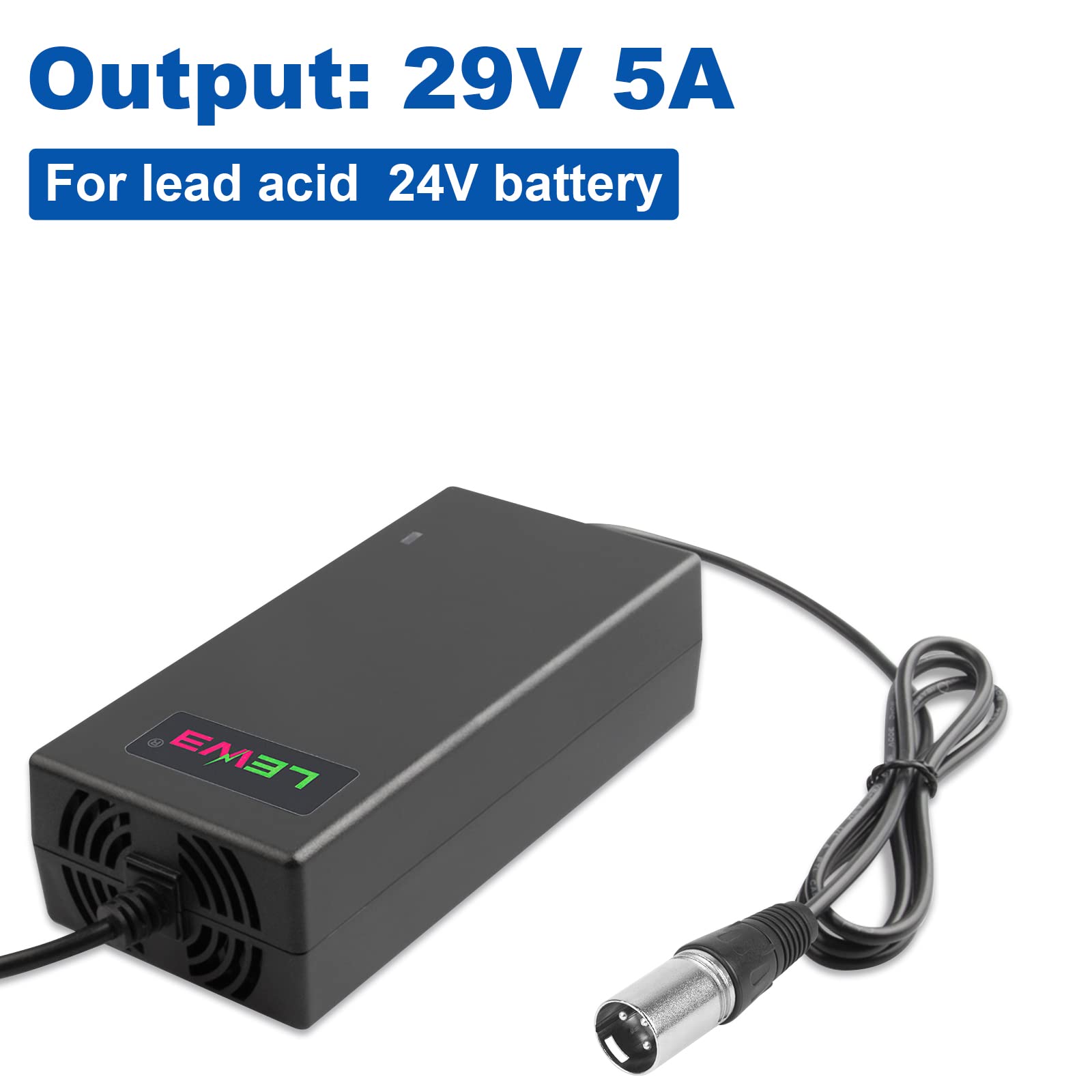 Fancy Buying 120W 3-Pin Male XLR Connector Charger for 24v 5AMP 5A Mobility Scooter Wheelchair Battery Charger Upgrade 3AMP & 4AMP